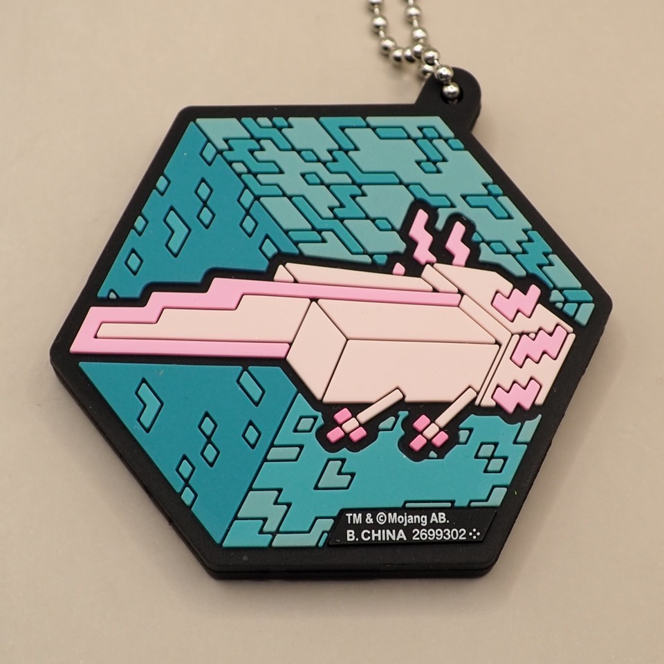 Axolotl Minecraft Capsule Rubber Mascot Keychain Bandai from Japan U763 ...