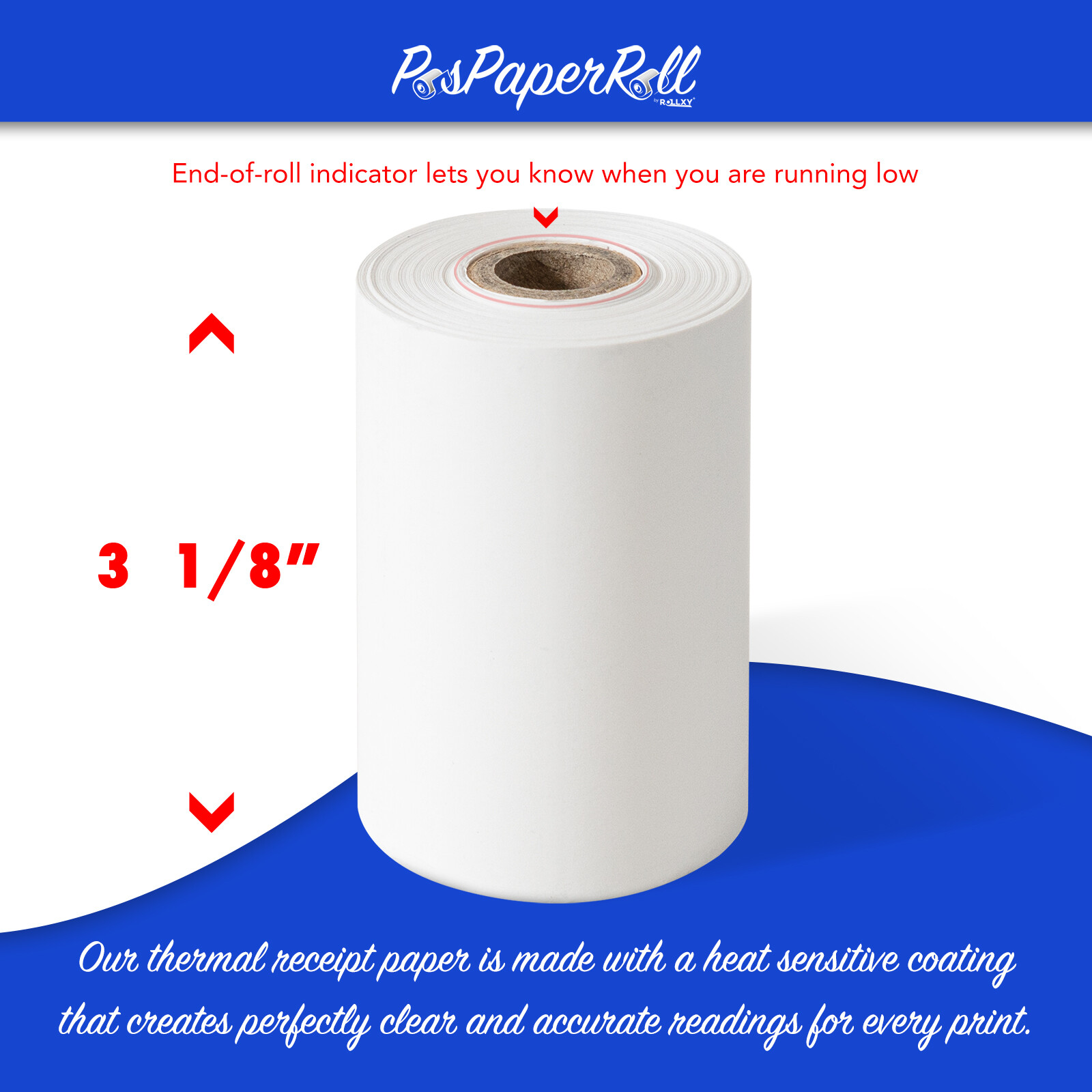 3 1 8 X 119 THERMAL PoS RECEIPT PAPER 50 ROLLS FREE SHIPPING