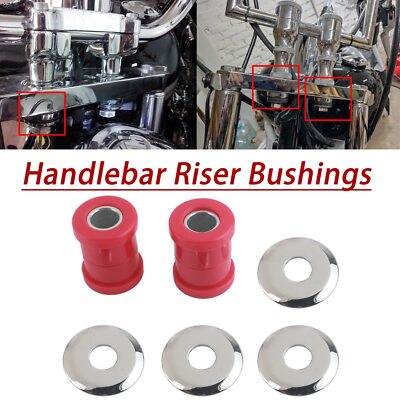 Red Handlebar Riser Bushings Fit For Harley Dyna Wide Glide FXDWG Low ...