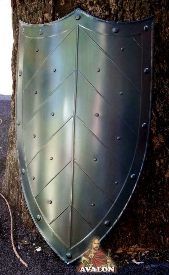 Medieval Shield With Three Pointed Combat Ready For Battle Armor Shield ...