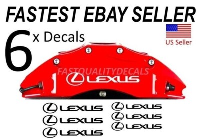 6 x Brake Caliper Vinyl Decal set for LEXUS - Color Options - FAST | eBay
