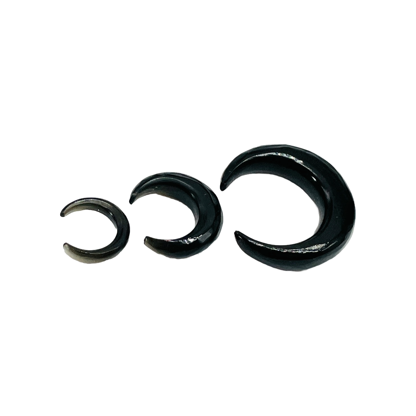 Natural Black Onyx Body Piercing Tribal Septum Horseshoe Pincher Gauges ...