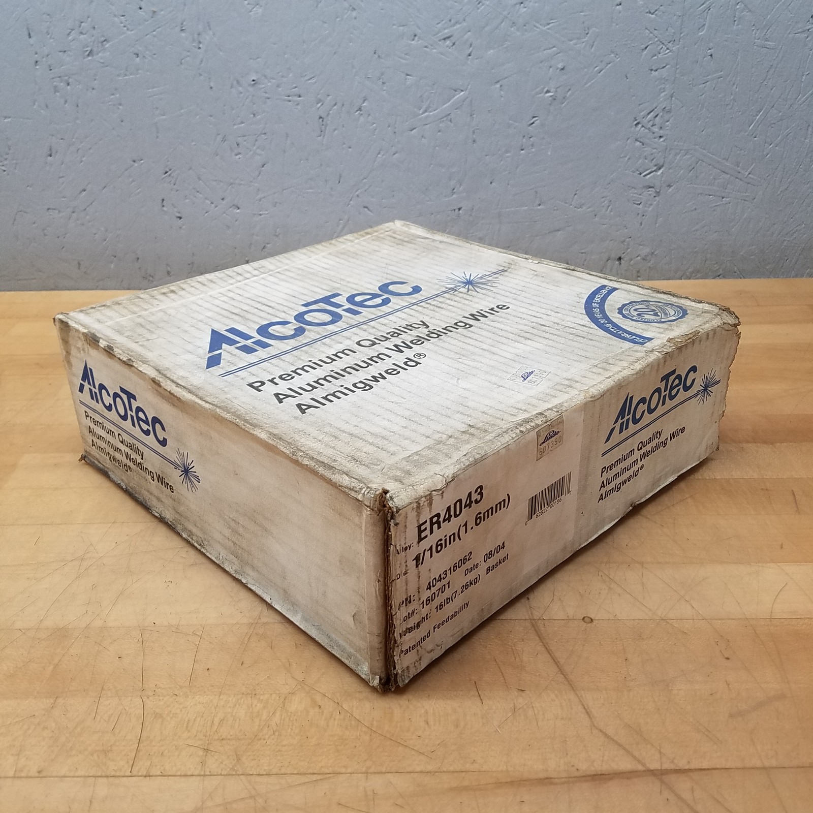 AlcoTec ER4043 Aluminum Welding Wire, 1/16" (1.6mm), 16 Lb Coil - NEW