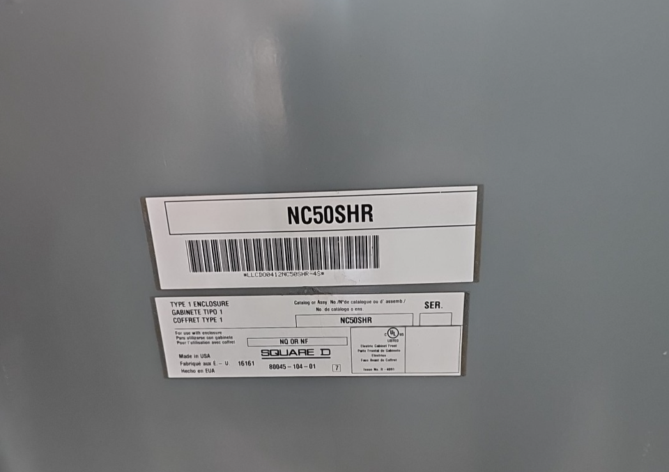 Square D NQ442L2 NQ Panelboard 150A 240V 3PH 4W 42 Cir Indoor 225 Amp ...