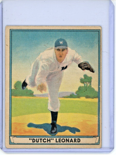 1941 Play ball Dutch Leonard baseball card, #24 in the set Yankees Good ...