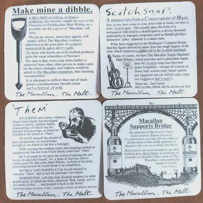 Macallan Scotch Whisky Coaster sottobichieri | eBay UK