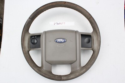 07-14 Ford Expedition 08-16 F250 F-250 Med Stone Leather Steering Wheel ...