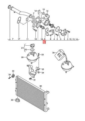 Genuine VW SEAT SKODA Jetta syncro Polo Coolant Regulator Housing ...