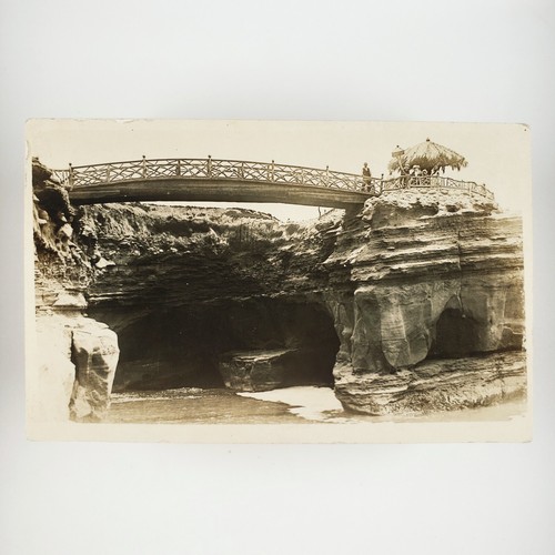 Sunset Cliffs Park Bridge RPPC Postcard 1920s San Diego California ...
