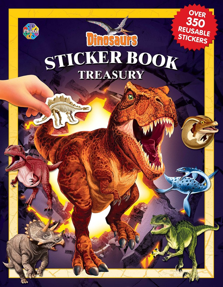 Phidal Dinosaurs Sticker Book Treasury - Activity Books for kids, 350 ...
