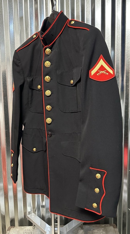 USMC US MARINE CORPS DRESS BLUES JACKET 44 CORPORAL | eBay