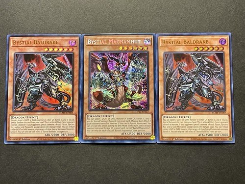 2x Bystial Baldrake + Bystial Magnamhut | MP | 1st Editions | YuGiOh ...