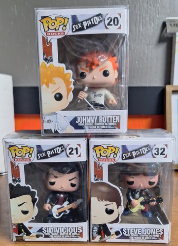 Funko Pop Rocks Sex Pistols #20 Johnny Rotten #21 Sid Vicious & # 32 Steve Jones | eBay