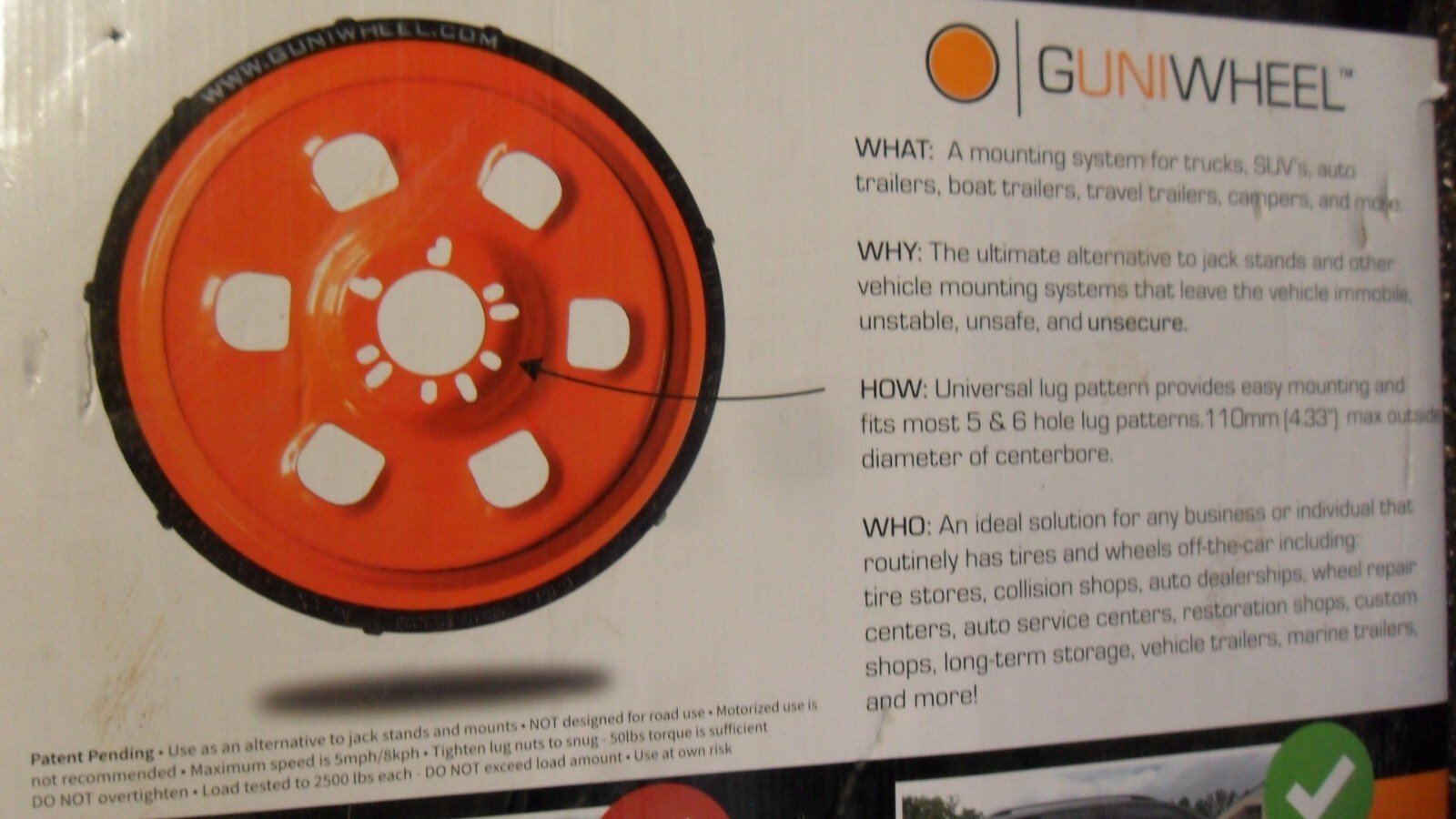 Guniwheel 56 Universal Steel Orange 5 & 6 Lug Wheel Rim Roller New Hot ...