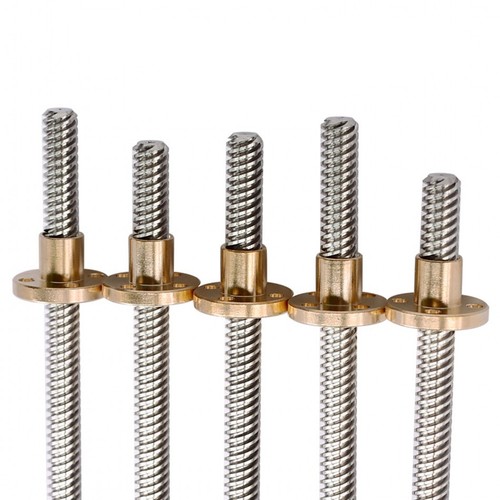 8mm Dia Threaded Rod Trapezoidal Lead Screw & T8 Nut For CNC 3D Printer ...