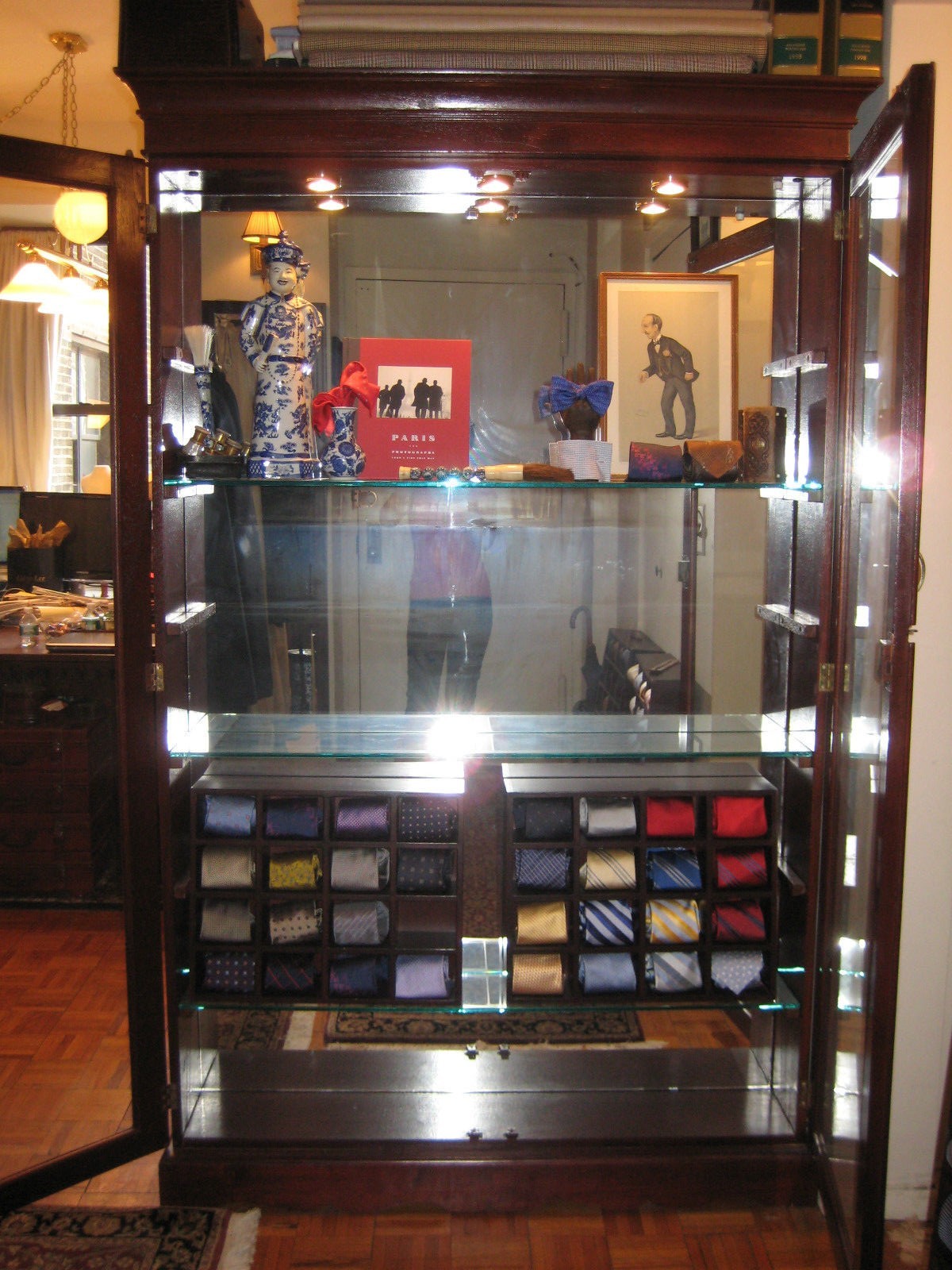 Beautiful Antique Rare Double Sided Display Case/Cabinet Fully Restored ...