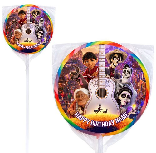 24 Custom Coco Miguel Movie Birthday 1.67" Sticker Labels for Bag Party ...