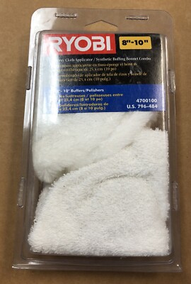10'' Terry Cloth Applicator/Synthetic Buffing Bonnet Combo | eBay
