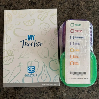 Deluxe 2B Mindset My Tracker Journal & Portion Control Containers | eBay