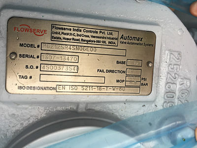 Flowserve RG Series Automax Valve Automation Systems RG212SR4SN0GE00 | eBay