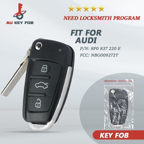 Keyless Entry For Audi 8P0 837 220 E/G 4Btn Key Fob Car Remote 315MHz ...