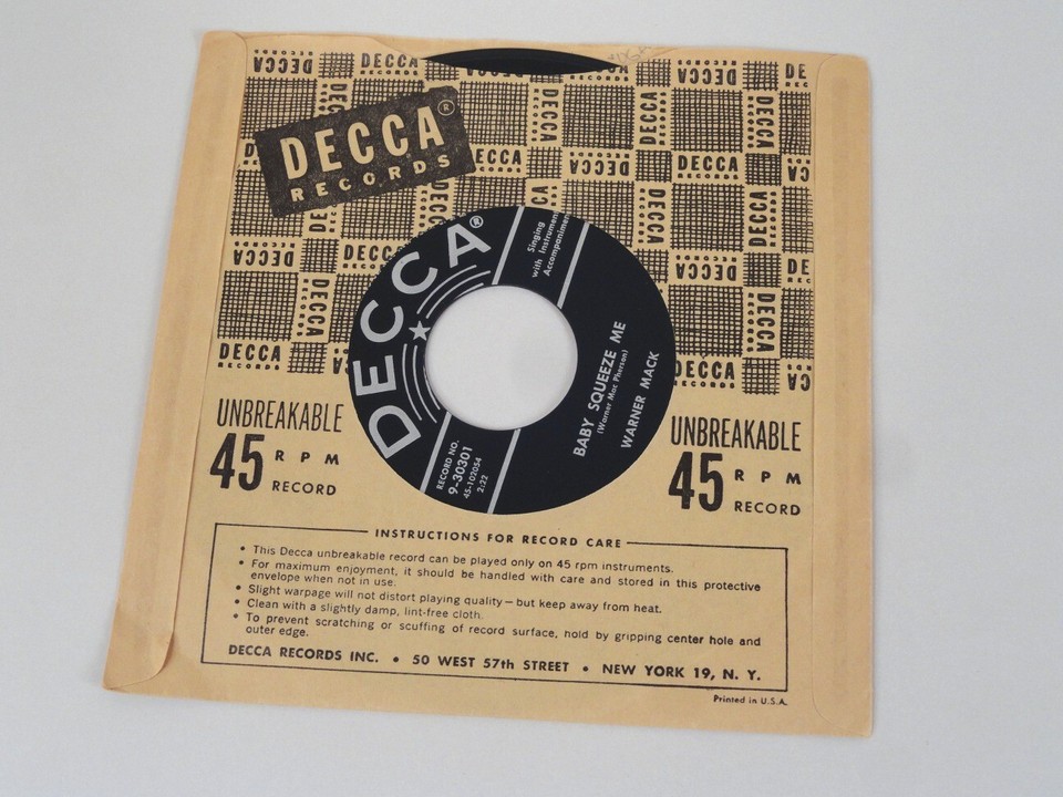 Warner Mack ~ Baby Squeeze Me / Is It Wrong, 1957 Decca 45 - Rockabilly HEAR!! | eBay