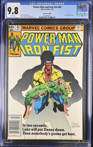 Power Man and Iron Fist #83 NEWSSTAND CGC 9.8 (1982) Bronze Age Warhawk ...