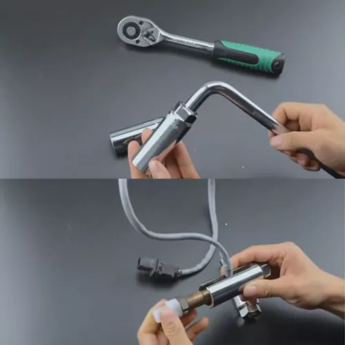 7/8'' 22mm O2 Oxygen Sensor Socket Removal Tool Side Wire Cutout 1/2 ...