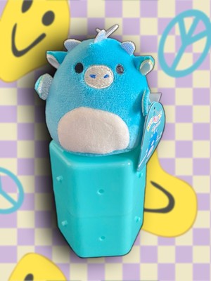 DEVIN THE BLUE DRAGON 2.5” Squishmallows Micromallows Series 2 RARE NEW ...