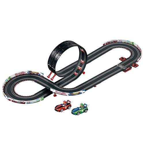 Mario Kart Racing Track Set – 4.9m Scalextric with Mario & Luigi Cars ...