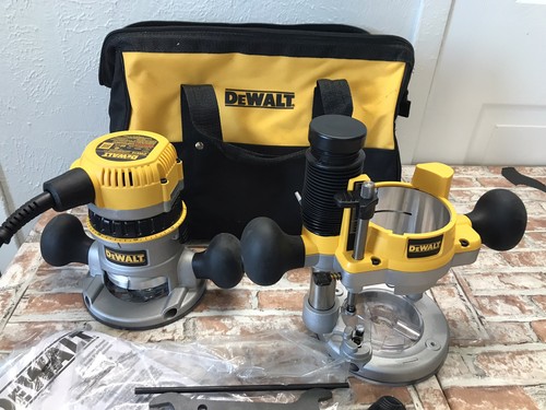 DEWALT Router Kit 2 1/4 HP Plunge Fixed Base Variable Speed DW618 ...