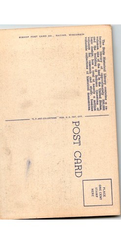 1910s State Historical Library Madison WI Postcard Bishop Colorstone ...