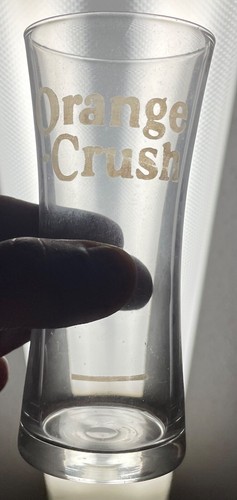 Orange Crush Soda Fountain Syrup Line Etch Drinking Glass | eBay