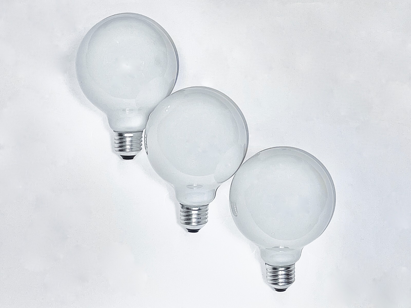 3 x Globe Incandescent Bulb 100W E27 OPAL G80 80mm Light Bulb DIMMABLE ...