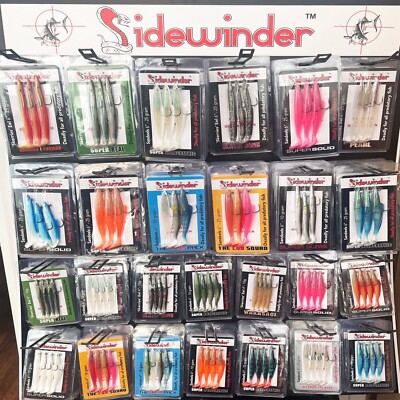 Various Match Fish Simple & Sidewinder Bass Cod Pollock Soft Lures ...