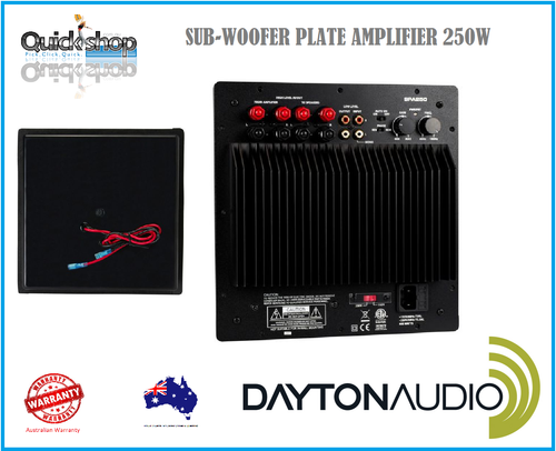 Dayton Audio SPA250 Plate Subwoofer Amplifier 250 watts Switchable 6 dB ...