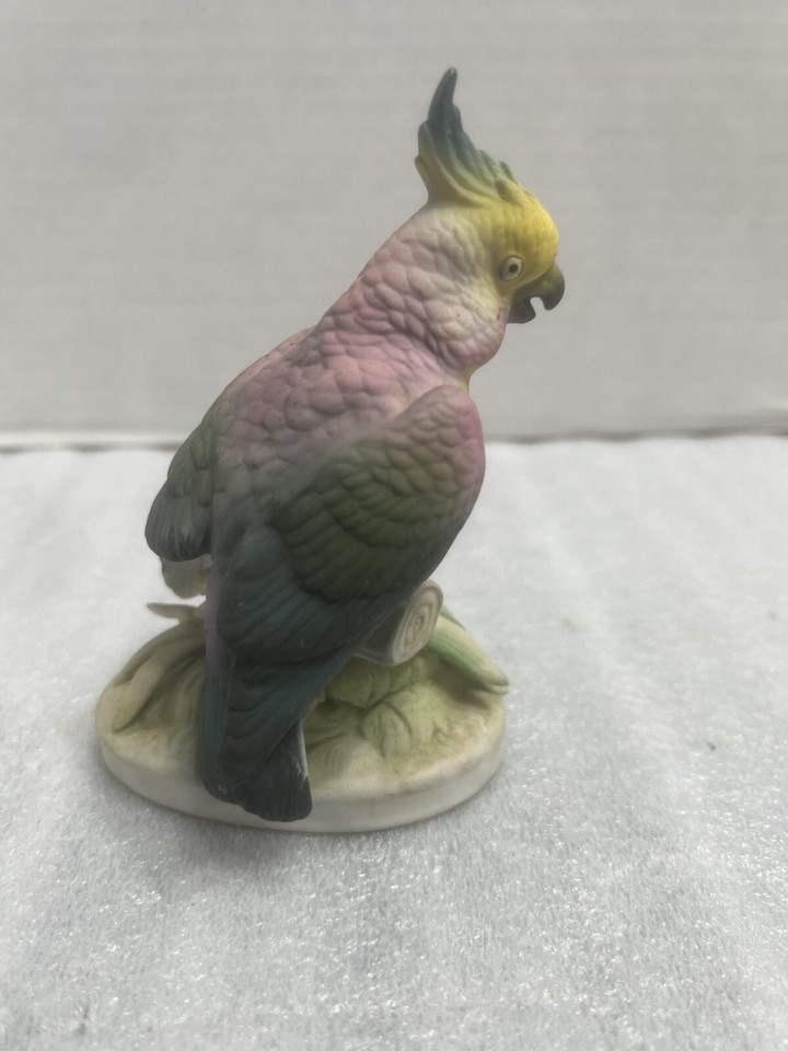 LEFTON China PARROT Porcelain Figurine KW142B Lefton Label JAPAN 5 ...