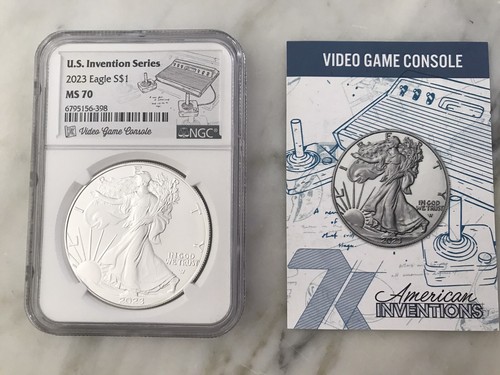 7K 2023 American Silver Eagle $1 NGC MS70 US Invention Series Video ...