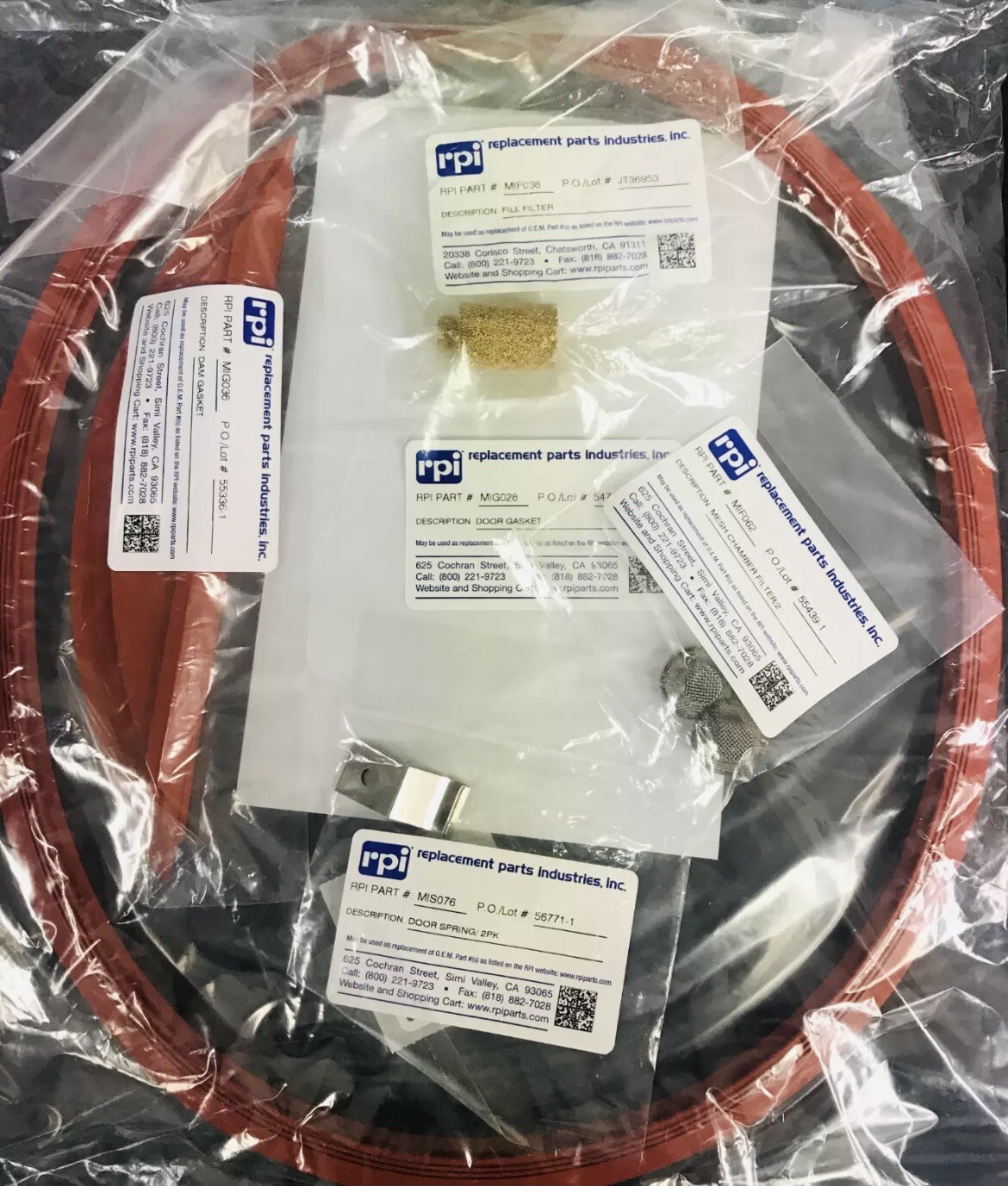 Sterilizer PM Kit Midmark - Ritter M11, M11D MIK080 Dam Gasket and Door ...