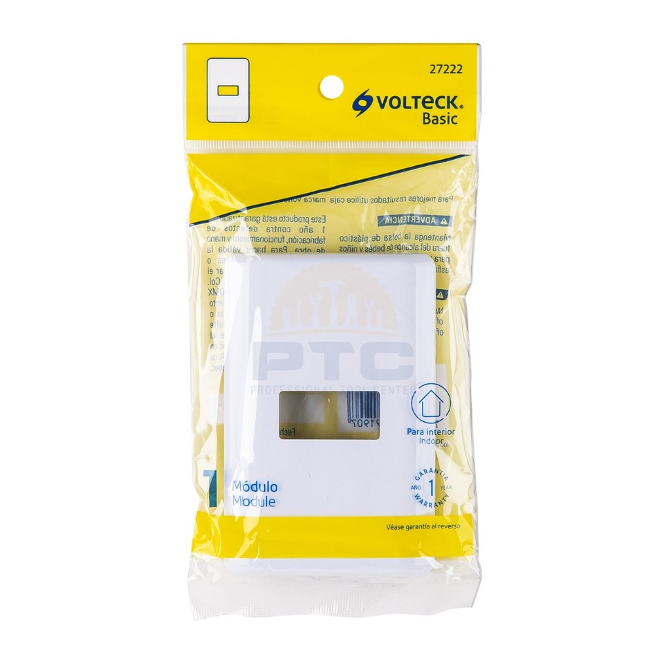 Volteck PPSE-B 1-module cover plate in ABS, white Basic | eBay