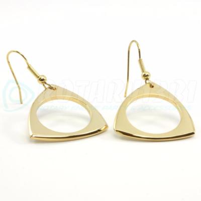 ROTOR SHAPED HOOP EARRING - GOLD - ROTARY WANKEL RX7 RX8 RX2 RX3 RX4 ...