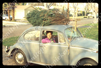 sl90 Original slide 1974 woman Volkswagen car 380a | eBay