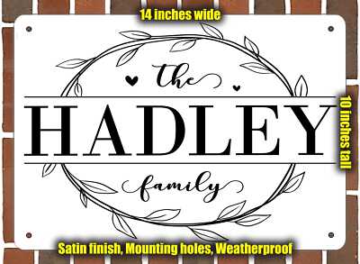 Hadley Family Decorative Metal Door or Wall Plaque (Style 1) | eBay
