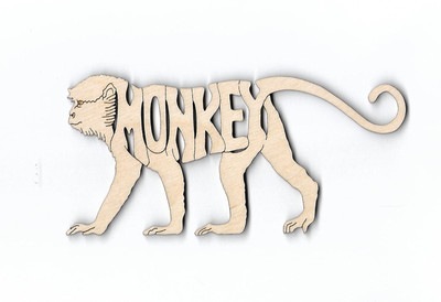 Monkey laser cut and engraved wood Magnet Great Gift Idea | eBay
