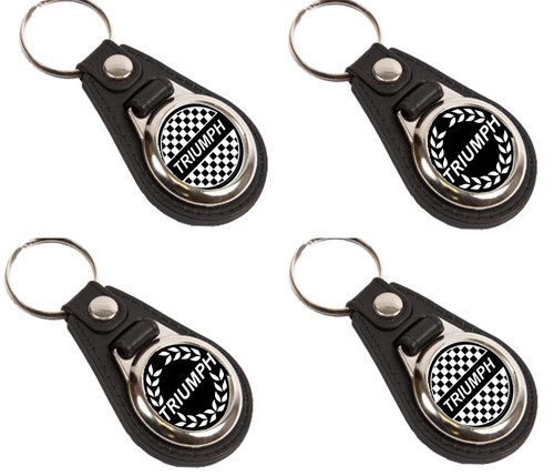 TRIUMPH, Leather Look Key Fob Key Ring | eBay UK