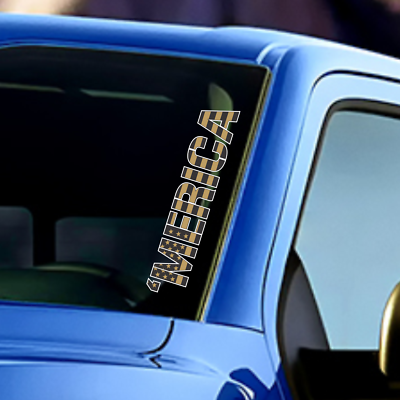 'Merica Windshield Banner Vinyl Decal Sticker FDE American Flag Flat ...