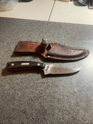 VINTAGE SCHRADE USA 152 OLD TIMER SHARPFINGER FIXED BLADE KNIFE W ...