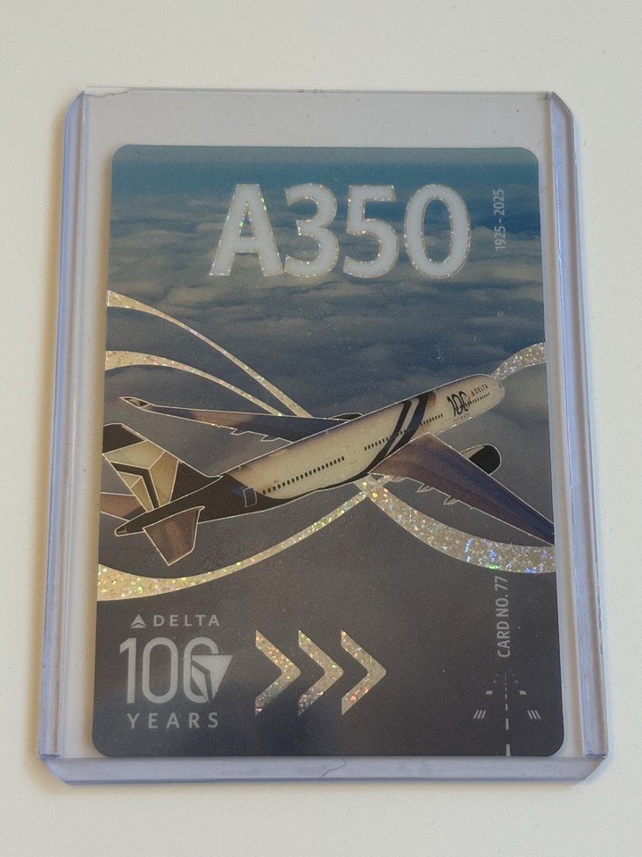 🔥Set of 2025 Delta Trading Cards Limited Edition 100 Years A350 #77 ...