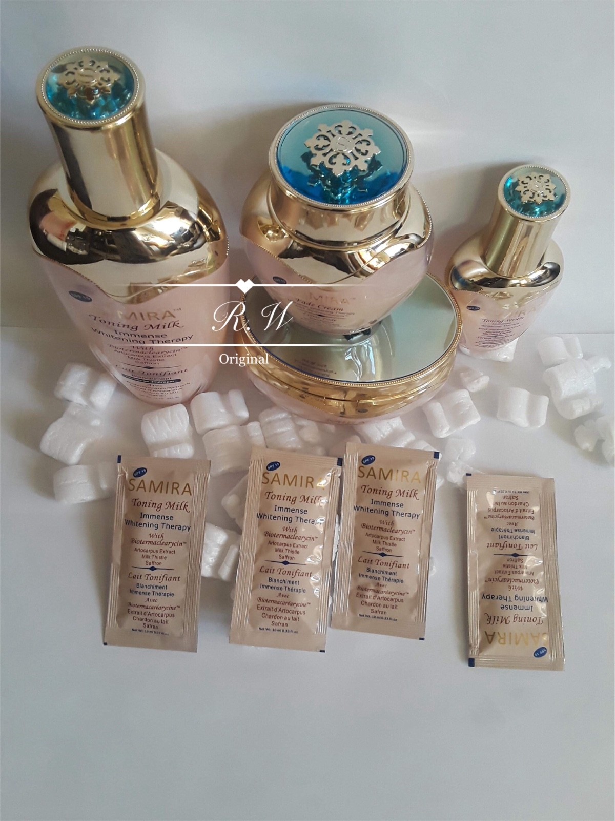 SAMIRA IMMENSE WHITENING THERAPY SET. (Lotion,cream,serum,exfoliating ...