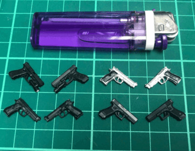 1/12 Scale Soldiers Weapons 4 Pistol Models Not Used by Real People | eBay